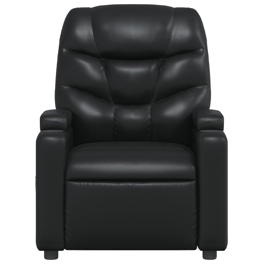 Black Massage Recliner Chair Faux Leather Electric Massage Chairs