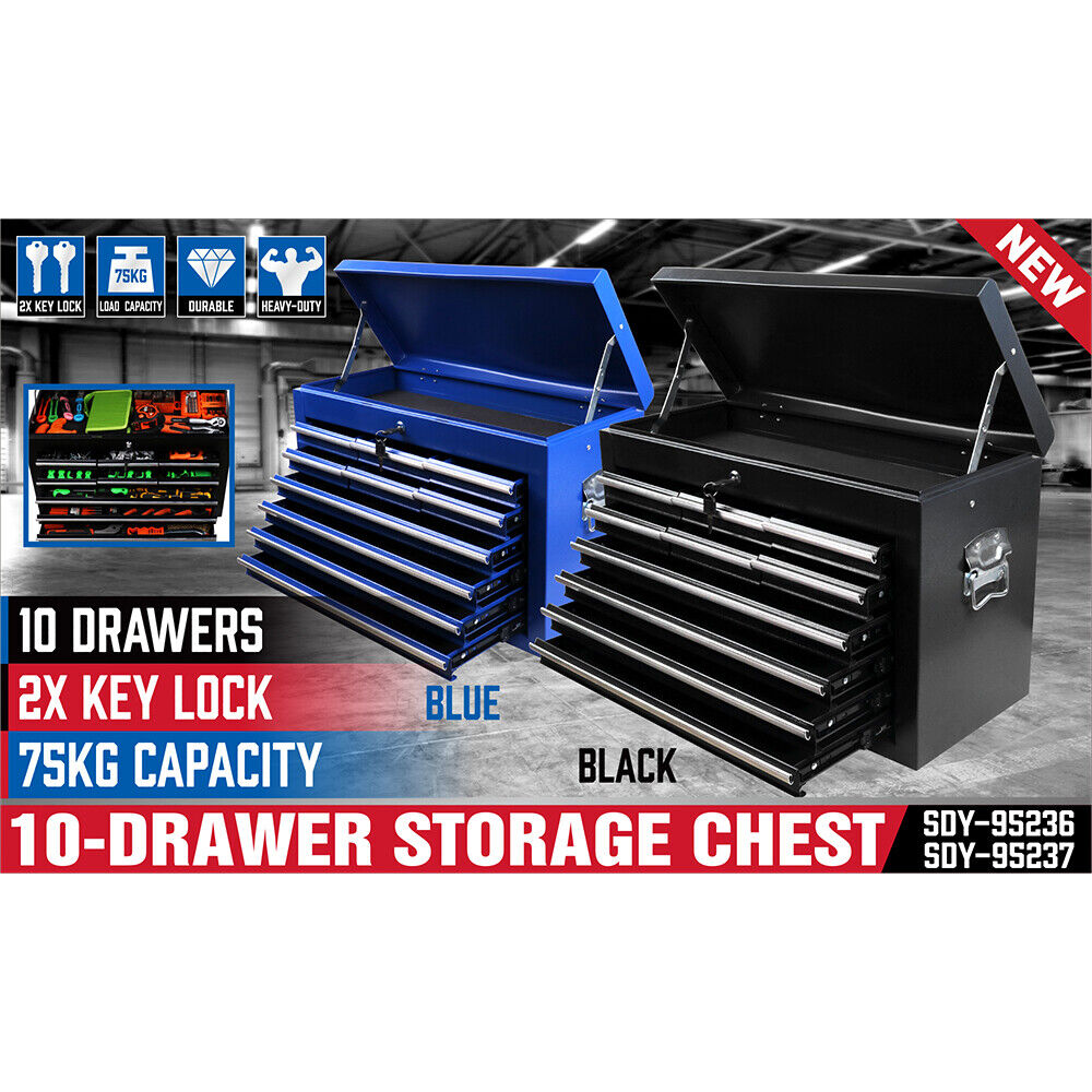 Tool Boxes Horusdy 10 Drawer Tool Box Chest Toolbox Lockable Cabinet ...