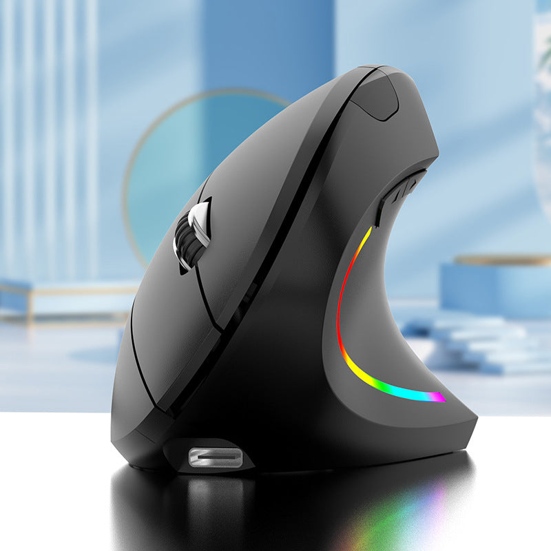 Ergonomic Vertical Wireless Mouse 2.4G/Bluetooth Rechargeable Rgb Light ...