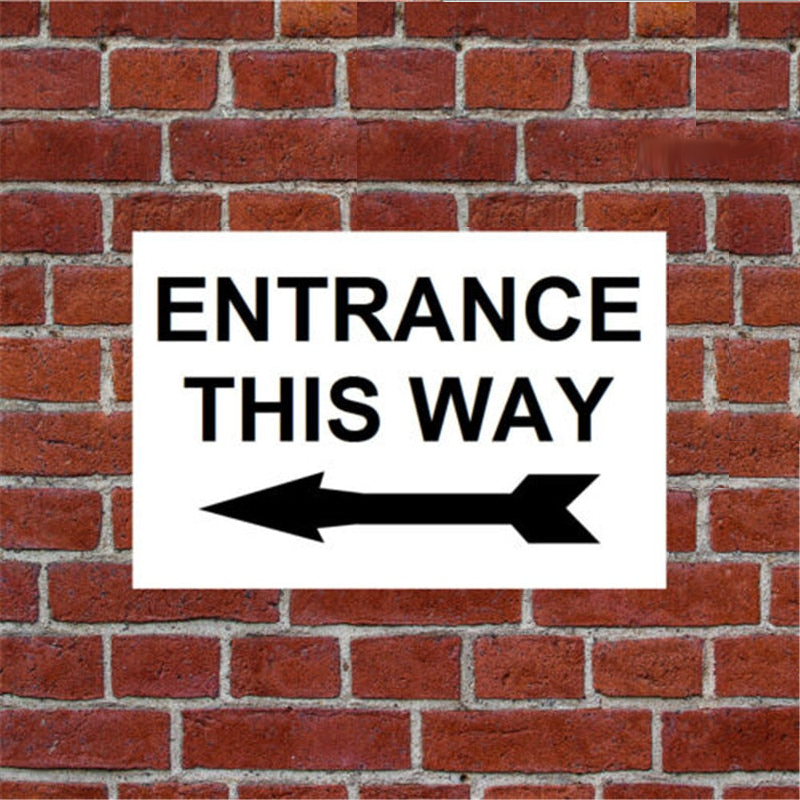Plaques & Signs Entrance This Way Left Right Arrow Pvc Signs